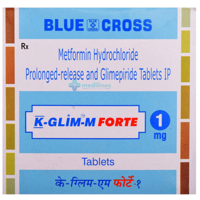 Medilines Pharma - K-Glim-M Forte 1mg Tablet PR